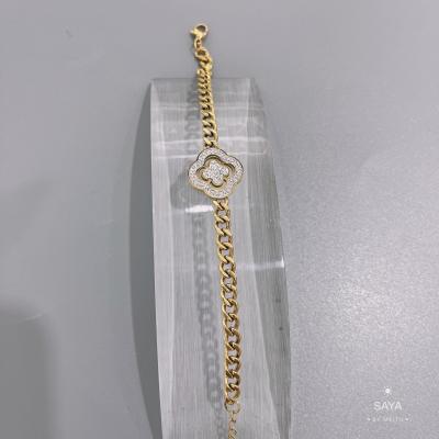Cina Insieme del braccialetto della collana della sovrapposizione del cerchio del Rhinestone dell'acciaio inossidabile di ODM in vendita
