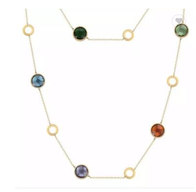Cina il popolare del tesoro di Cinque-colore indossa una collana lunga di acciaio inossidabile dell'oro della collana 18K in vendita