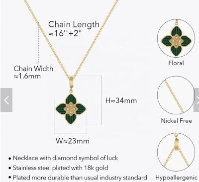 Cina MINTER 3 Pcs Lucky Four-Leaf Clover Jewelry Shine Diamond Gold-Plated  Necklace Earrings Bracelet in vendita