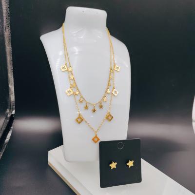 Chine New Arrival Trendy High Polish Newest Gold Color Stainless Steel  Earring ,Necklace , Bracelet Sets For Lady à vendre