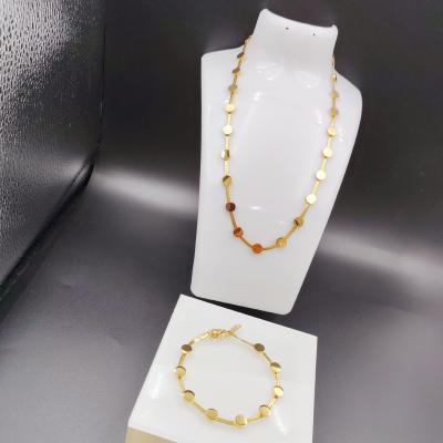 Chine New Arrival Trendy High Polish Newest Gold Color Stainless Steel  Earring ,Necklace , Bracelet Sets  For Lady à vendre