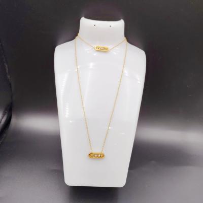 Chine New Arrival Trendy High Polish Newest Gold Color Stainless Steel  Earring ,Necklace , Bracelet Sets  For Lady à vendre