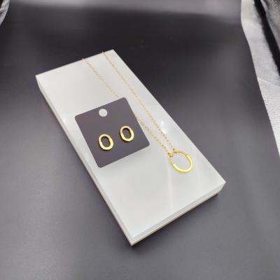 Китай New Arrival Trendy Lines  Newest Gold Color Stainless Steel  Earring ,Necklace , Bracelet Sets  For Lady продается