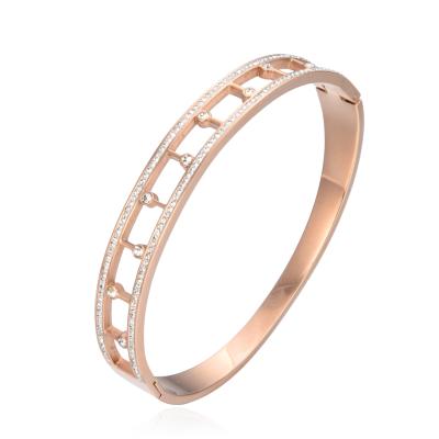 Cina ODM dell'OEM del braccialetto della corona del Rhinestone dell'acciaio inossidabile dell'oro 14k in vendita