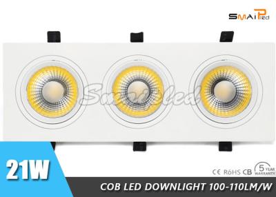 China Aluminum White Housing 21W LED COB Spot Down Light Lamp Bulb 3x7w Cool White for sale