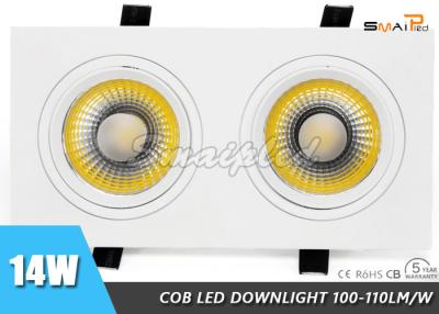 China High Lumens Recessed 2 × 7W LED COB Spot Light Lamp Bulb For Office for sale