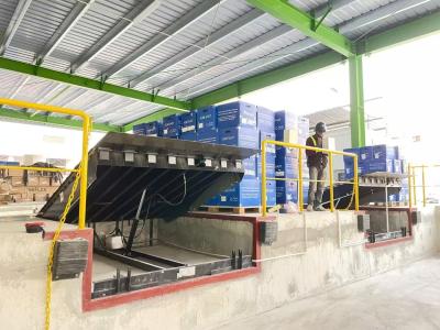 China Doppelcilinder hydraulische dock leveler met overbelastingbeschermingsinrichting voor motor for sale