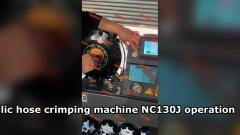 Hydraulic hose crimping machine NC130J operation demonstration
