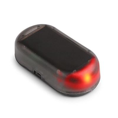 China Car Solar Power Simulated Dummy Alarm Warning Anti-Theft LED Flashing Security Light Fake Lamp Red for sale