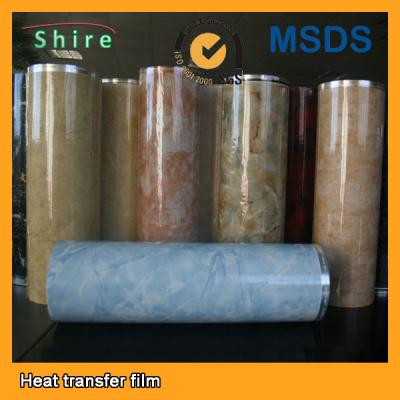 China Waterproof Heat Transfer Film Marble Effect Vinyl Wrap For PVC Ceiling Panels for sale