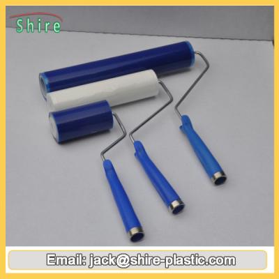 China Blue Reusable Sticky Roller , High Anti Static Silicon Sticky Roller for sale