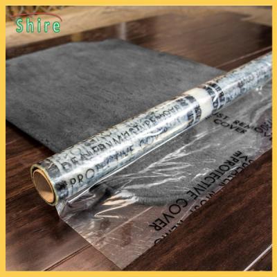 China Scratch Resistant Plastic Carpet Cover Roll , UV Protective Carpet Adhesive Film for sale