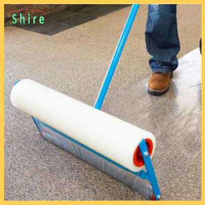 China Floor Carpet Protection Film Transparent Printable Self Adhesive Protective Roll for sale
