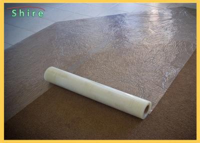 China Clear Transparent Temporary Protection PE Carpet Shield Self Adhesive Film for sale