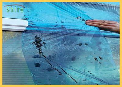 China Blue Glass Temporary Protection Film With Solvent Based Adhesive for sale