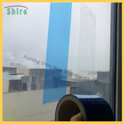 China Decoration Disposable Blue Window Glass Protection Cover Film for sale