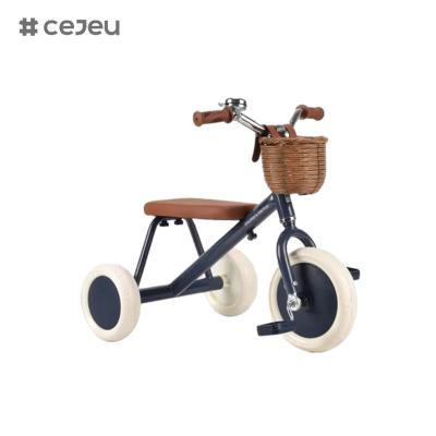 China CJ-T-212, tricycle, woven rattan large basket，High carbon steel frame with super strong load-bearing capacity for sale
