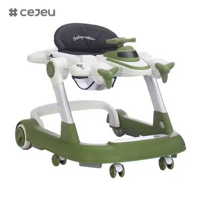 China CJ-MLT-611Laatste ontwerp Goedkope babywalker Leer lopen/ Babywalker met muziek en speelgoed/ Ronde model vouwbare babywalker Te koop
