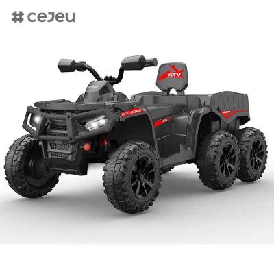 China CJ-JC606 Kids Battery Powered Plastic Ride on UTV 4-Wheel Electric Car with Music Lights and Slide Gift for sale