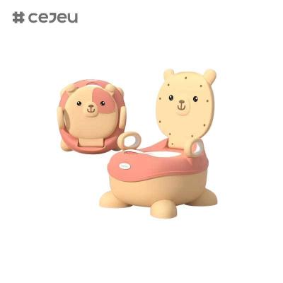 China CJ-BH-105 OEM Cartoon Penguin Portable Children Training Baby Potty Toilet Soft Kids Seat Toilet Travel Outdoor Urinals for sale
