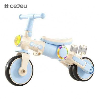 China CJ-YB-666 Children's Plastic Baby Tricycle Stroller Ages 1-6 Sitting Sliding Multifunctional Lightweight Sunshade Three-Wheeled for sale