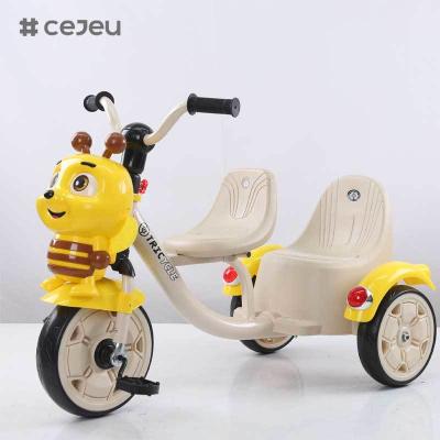 China CJ-BDW-803-S Children's Double Tricycle For 2 To 4 Years Indoor Outdoor Use With Foam Wheels And Dual Seats for sale
