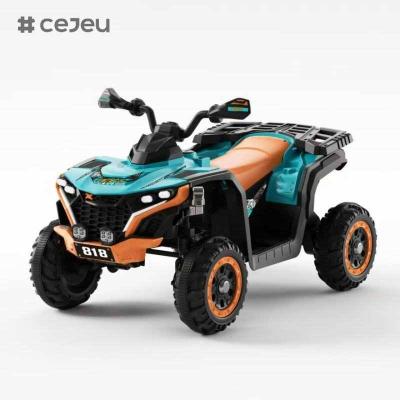 China CJ-YME-818 New Battery Operated Electric Ride-On Stroller for Kids 2-4 Years Boys Plastic Push Handle with 4 Wheels for Kids for sale
