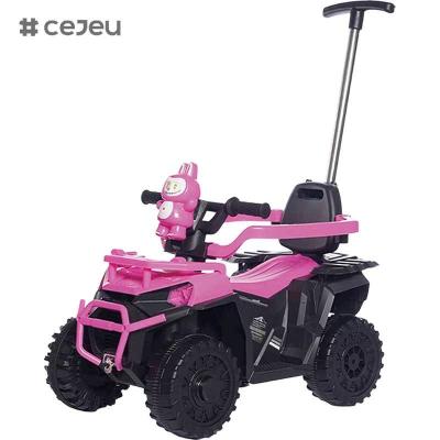 China CJ-DLD-868T Children Quad Bike Kids Electric Dune Buggy with Parental Push Bar Children Electric ATV for Off-Road Adventure for sale