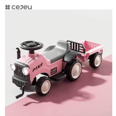 China CJ-MBQ-011 2026 Cheap Electric Six Wheels High Speed Rail Train 2 in 1 Children Ride on Car Train Track Ride on Toys to Drive for sale