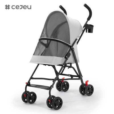 China CJ-KBL-CW901 Luxury Foldable Pet Stroller for Cats and Dogs, Portable Dog Stroller Pet Carrier Lightweight Pet Trolley for sale