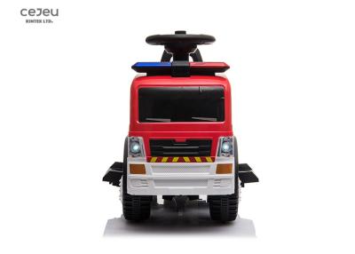 China 6V4.5AH Ride On Fire Truck With Police Sounds 12 Months Foot To Floor for sale