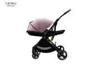 China Foldable Lying Position Baby Pushchair 6 inch Front Wheels Adjustable Hood for sale