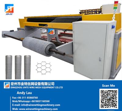 China CNC straight and reverse twisted gabion hexagonal wire netting machine chicken wire mesh machine for sale