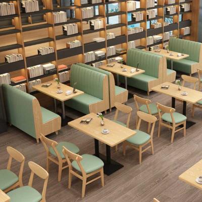 Cina Alta disposizione dei posti a sedere commerciale posteriore della cabina del ristorante del cuoio della mobilia del self-service del doppio lato in vendita