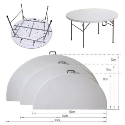Cina portatile pieghevole di plastica della tavola rotonda dell'HDPE di 5ft per l'evento all'aperto del partito in vendita