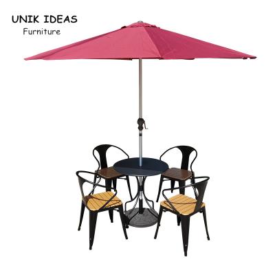 China Patio Furniture Garden Chairs Rattan Outdoor Chaise Bistrot Bois Table and Bistro Chair French for sale