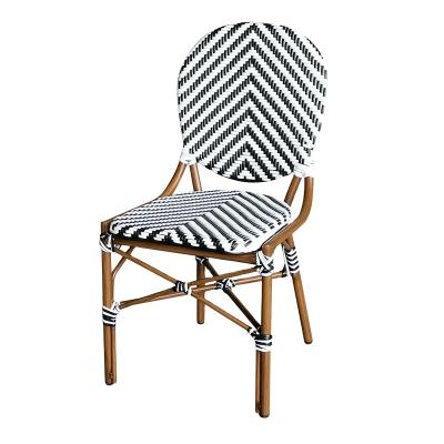 China Cafe Chair Rattan Aluminium Metal Outdoor Bistro Chairs French for sale