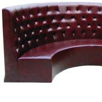 China High Back Round Curved Corner Sofa Booth Seating Leather Restaurant Booth 120x45x105cm for sale