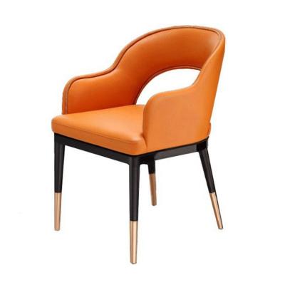China Light Luxury Dining Chairs Solid Wood Armchair Restaurant Cafe Negotiation Leisure Chair for sale
