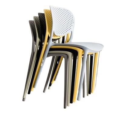 China High Quality China Back Breathable Colorful Dining Stackable Plastic Chairs for sale
