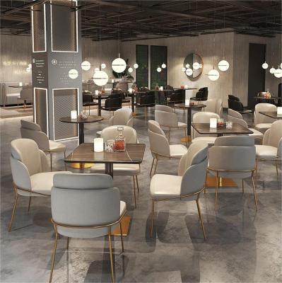China Modern Light Luxury bar Pub Restaurant Sofa Booth Dining Table and Chair Combination Furniture for sale