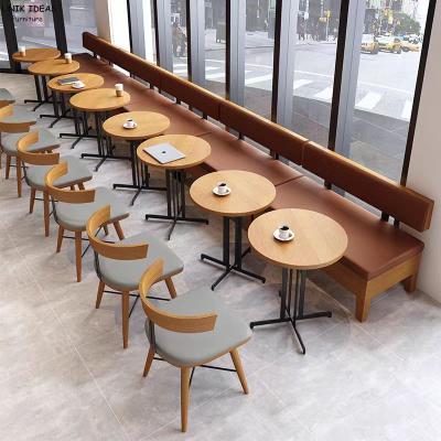 China Modern Design Furniture Set Booth Sofa With Dining Table and Chairs Coffee Shop Leisure Table Chairs Wooden High Chair for Sale for sale