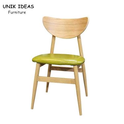 China Low Price Ash Wood Dining Chair Fast Food Coffee Shop Leisure Simple Chairs and Table for sale