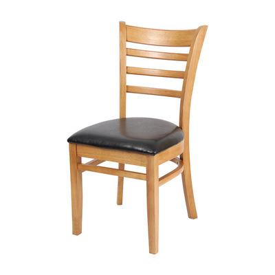 China Factory Price Oak Pu Leather Wooden Chair for Dining Room Restaurant Coffee Shop for sale