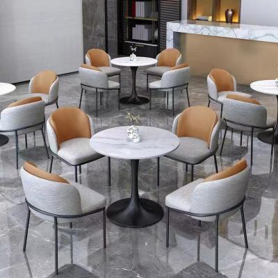 China Popular Dining Seating Booth for Restaurant Furniture Metal Coffee Table Sets With Chairs for sale