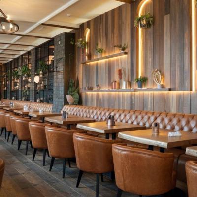 China Weather Resistant Leather Seat Booth with Durable Frame Construction and Modular Layout Flexibility for Restaurants and Cafes for sale