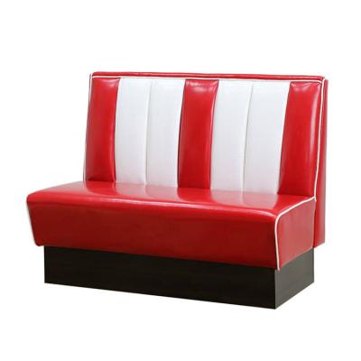China American 50's Retro Diner Booth with Multicolor Vintage Design and Fully Customizable Restaurant Booth Seating for sale