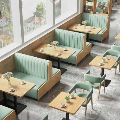 China Modern Customizable Cafe Furniture with Solid Wood Construction and Ergonomic Seat Cushion for Restaurant Booth Seating for sale