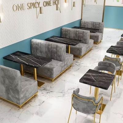 China Customizable Modern Luxury Velvet Booth Sofa Durable Restaurant Booth Seating for Cafe Sofa Set for sale