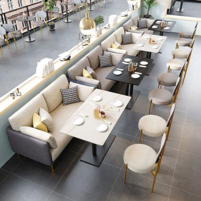 China Customizable Fire Retardant Modern Design Coffee Shop Fabric Sofa for Restaurant and Cafe Leisure for sale